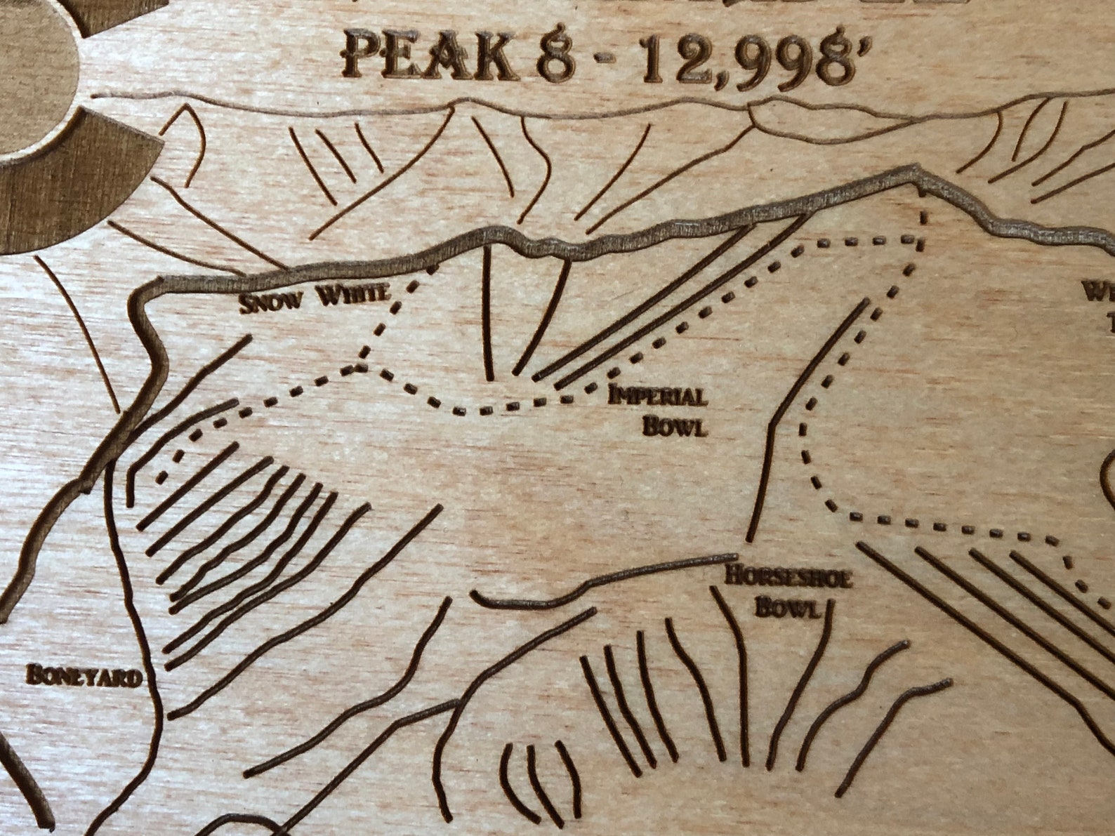Engraved Ski Map Breckenridge: Peak 8 - Etsy
