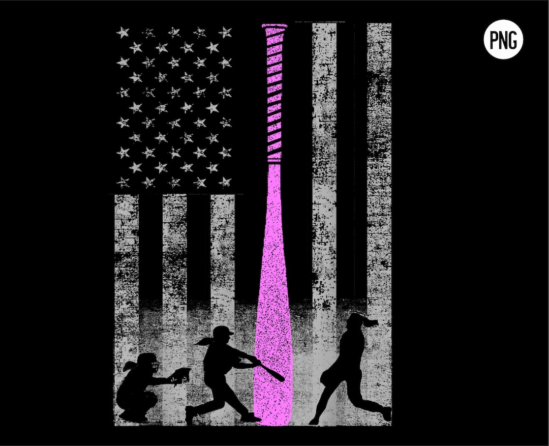 American Softball Flag PNG Patriotic Softball Flag Png - Etsy