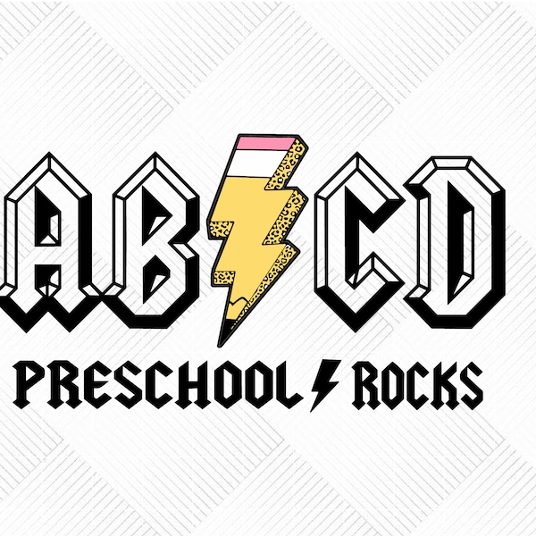 Abcd Preschool Rocks Svg - Etsy