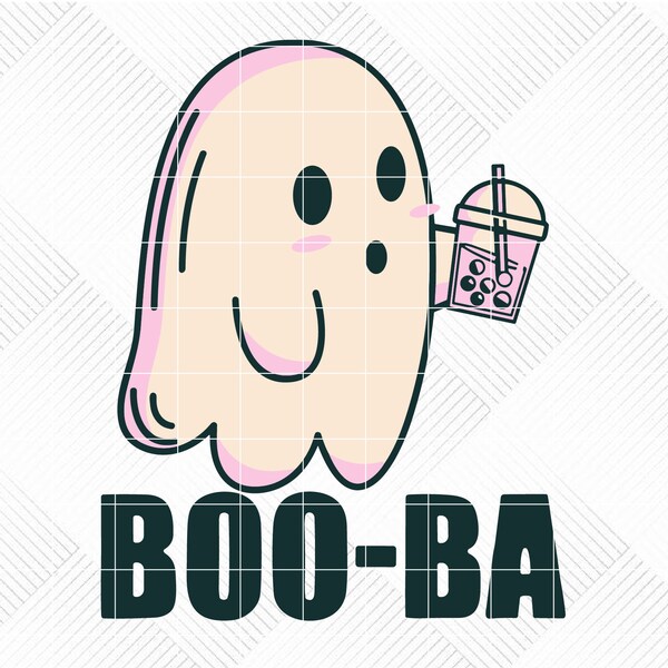 Ghost Bubble Tea Svg - Etsy