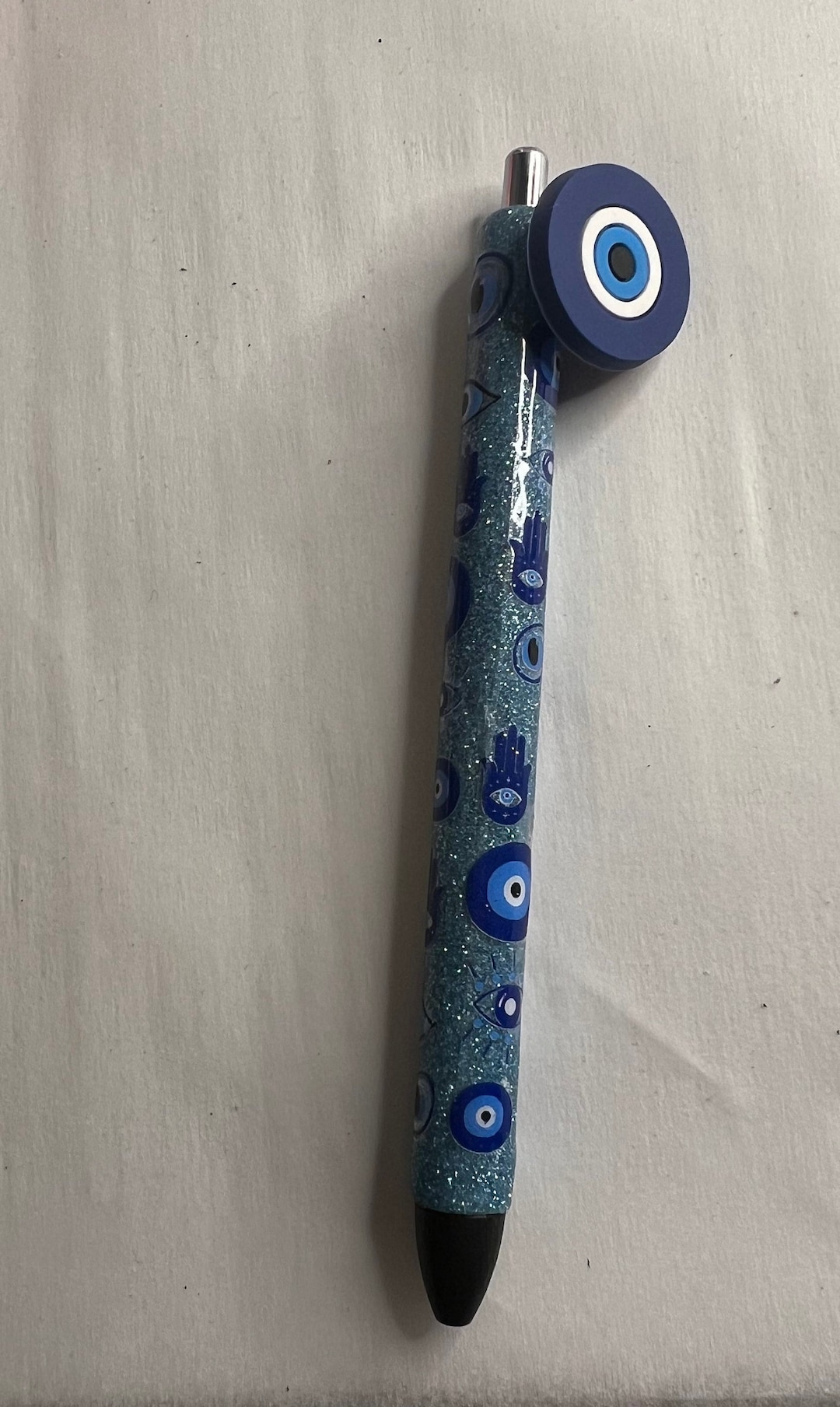 Mal De Ojo Inspired Epoxy Glitter Pen | Evil Eye Inspired Epoxy Pen - Etsy