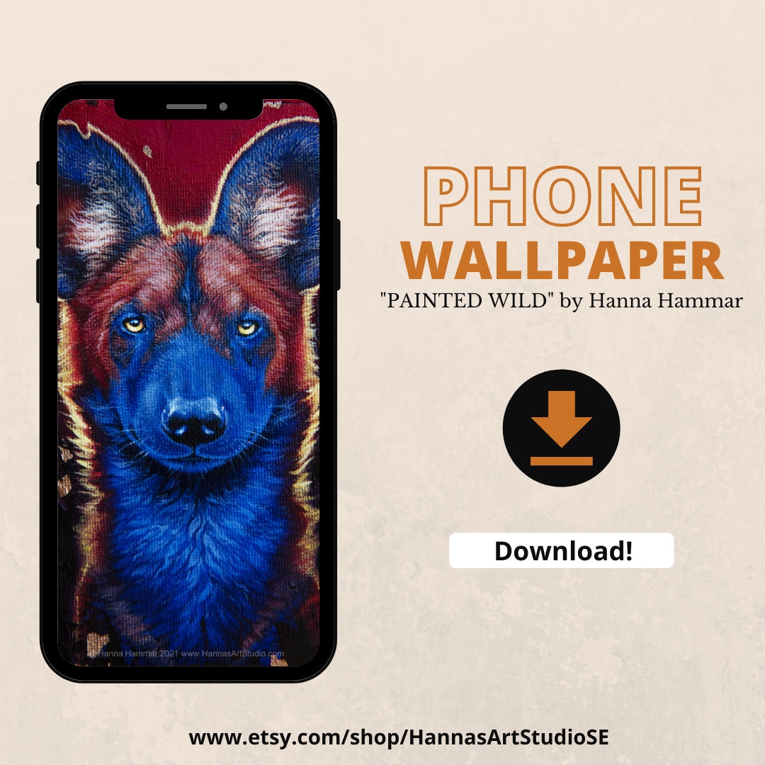 Smartphone Wallpaper - Painted Wild || Instant Digital Download, Phone ...
