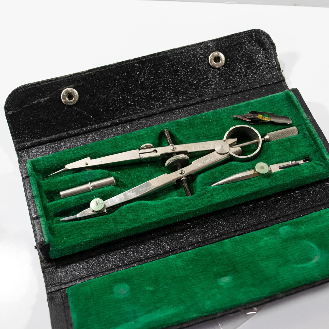 Vintage German Drafting Tool / Compass Set - Tower #5044 W/original Case - Etsy