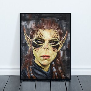 LAE'ZEL Art Print | Baldurs Gate 3 | Oil Painting Art Print - Etsy