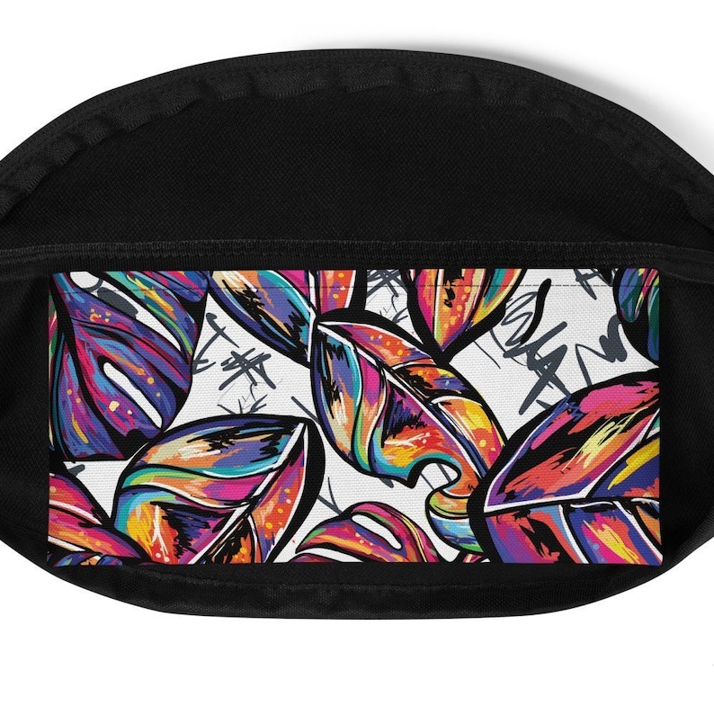 Tropical Design White Base fanny Pack - Etsy