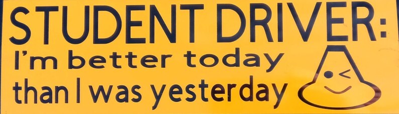 Funny Student Driver DecalStudent Driver DecalLearner's | Etsy
