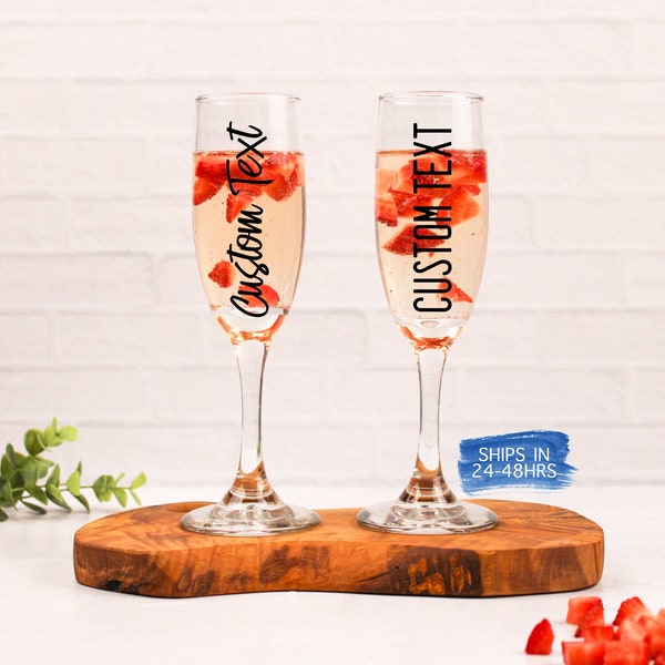 Personalized Champagne Flutes - Etsy