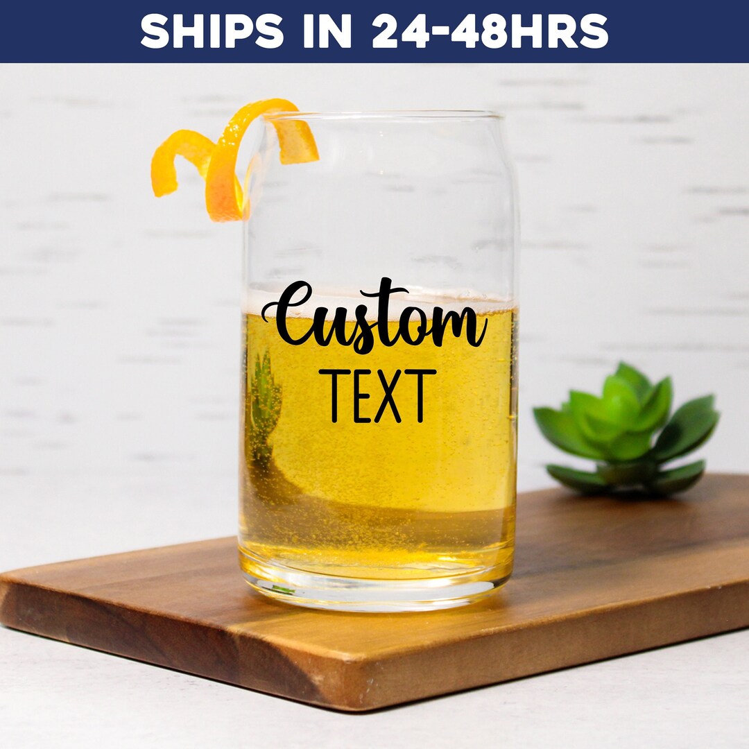 Custom Beer Can Glasses, Personalized Beer Can Glasses, Beer Can ...