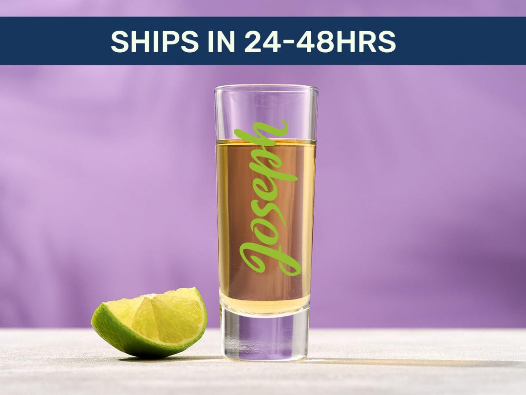 Custom Text Shot Glass | Personalized Party Favor, Wedding and Birthday ...