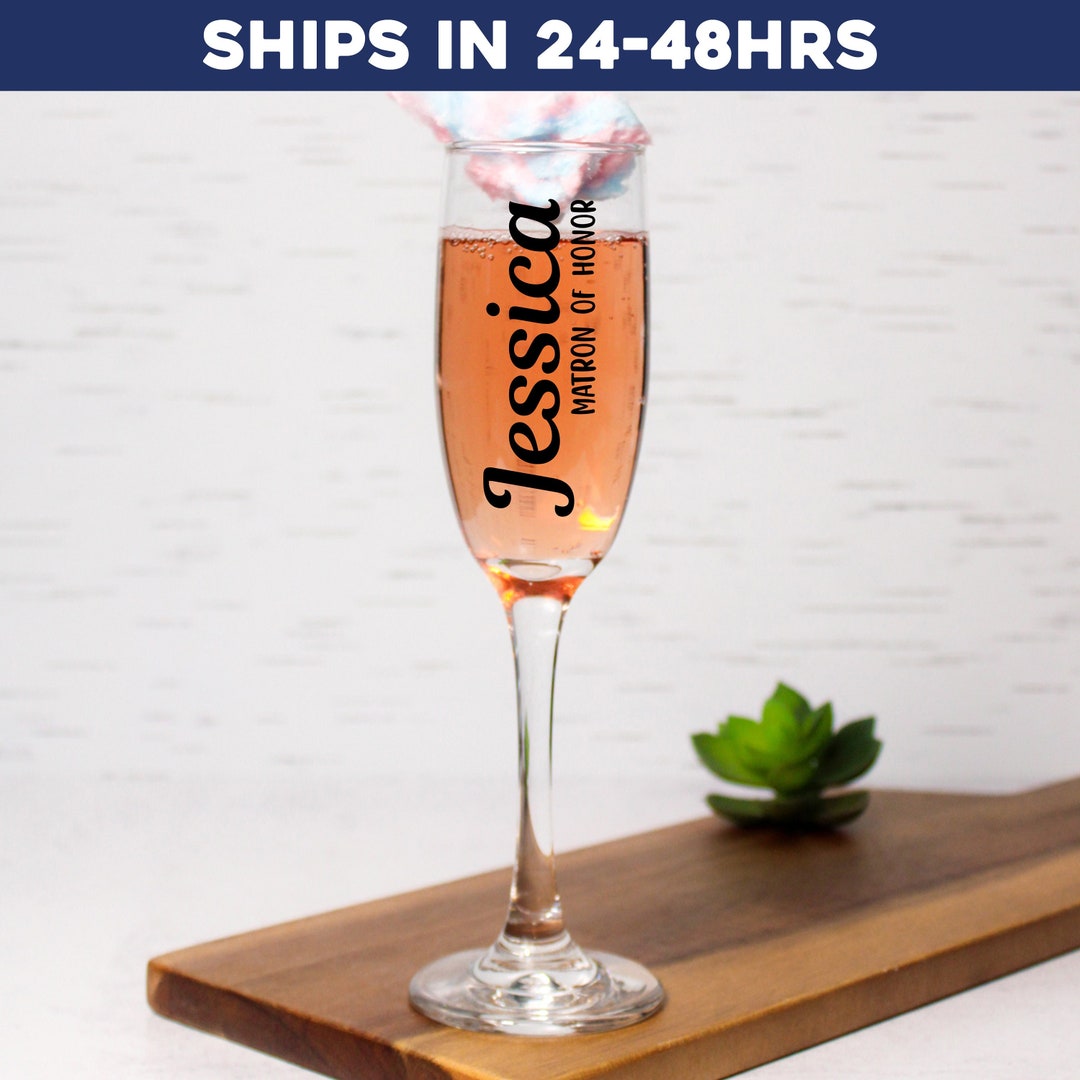 Custom Champagne Flutes, Personalized Champagne Flutes for Bridesmaids ...