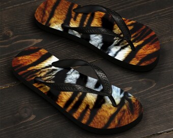 Tiger Print Sandals - Etsy