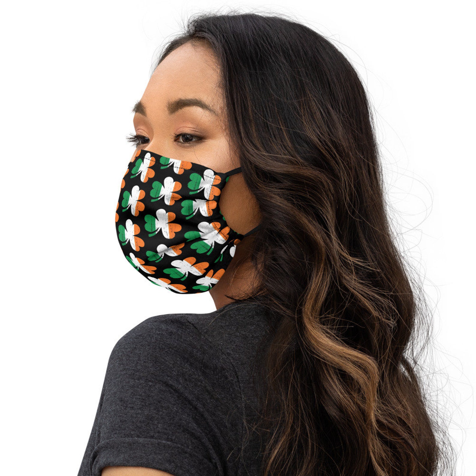 IRISH SHAMROCK MASK Premium Face Mask for Adults Irish Flag - Etsy
