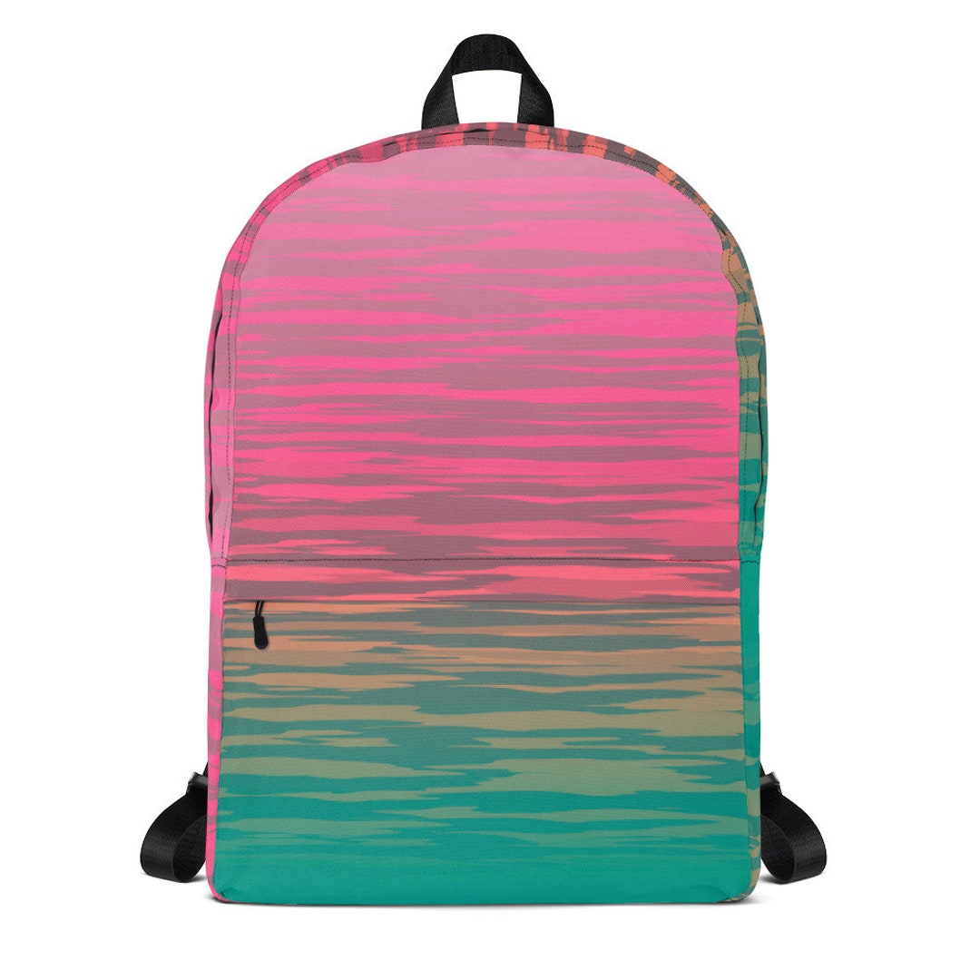 Ombre Rainbow Backpack: Water-resistant Polyester Book Bag - Etsy