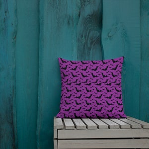HALLOWEEN PILLOW BAT Print Decorative Throw Pillow Home Decor Halloween ...