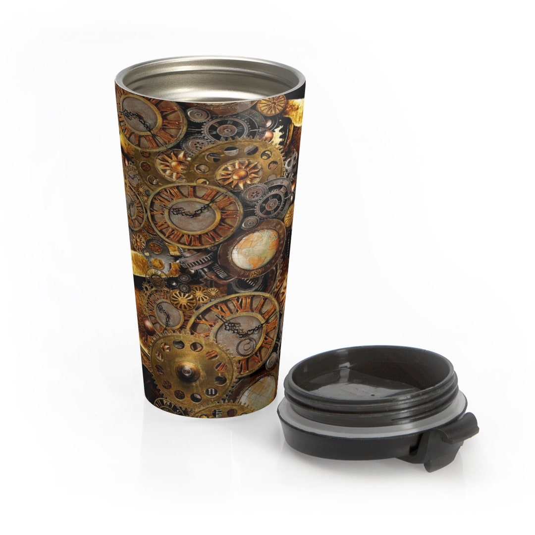 Steampunk Travel Mug Stainless Steel Travel Mug STEAMPUNK MUG for Hot ...