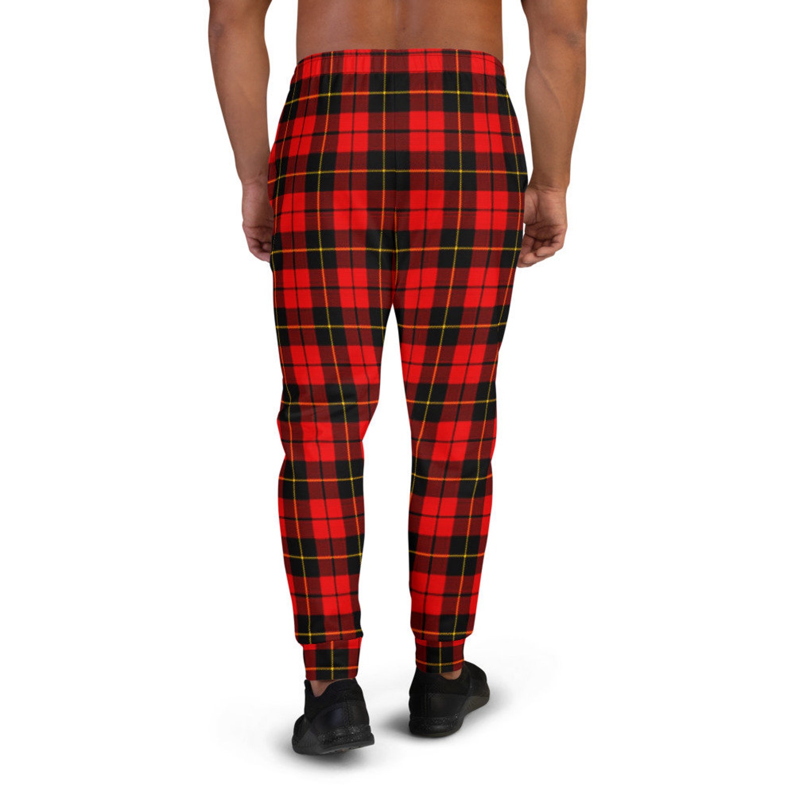 Red TARTAN PLAID JOGGERS for Men or Women Unisex Adult Clothing ...