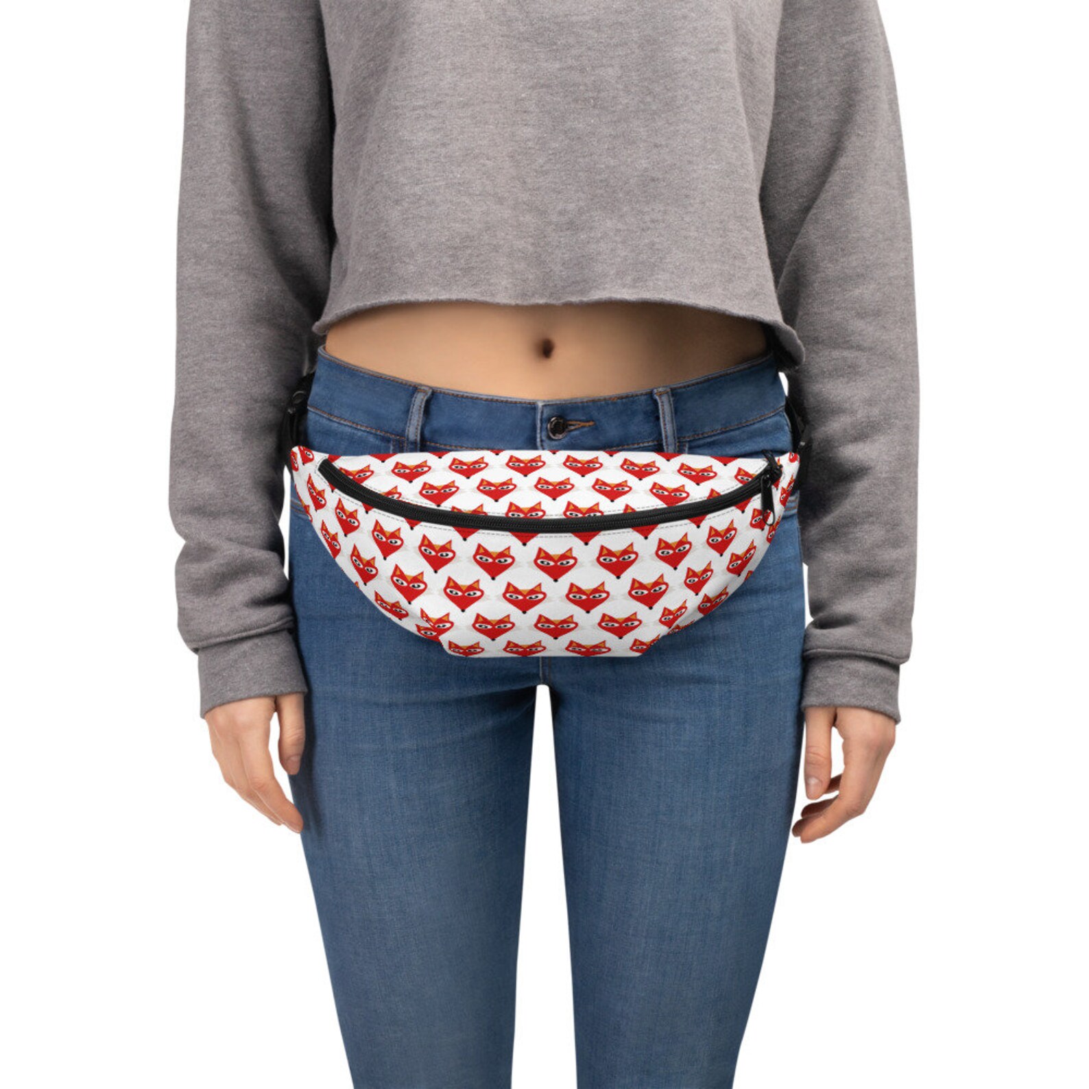 FOX FANNY PACK Bum Bag Fox Print Fanny Pack Animal Print Festival ...