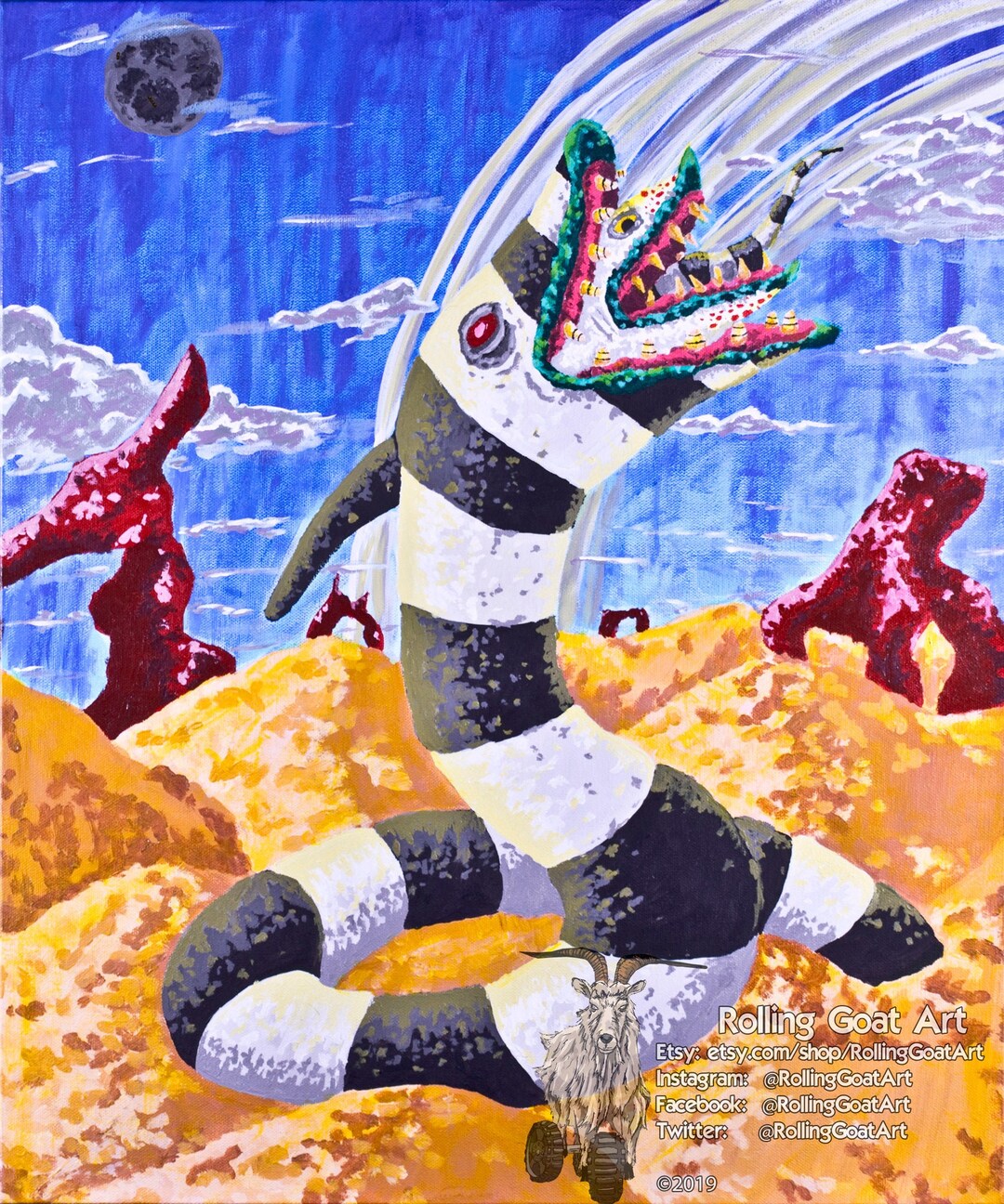 Sandworm art Print From an Original Acrylic Painting - Etsy