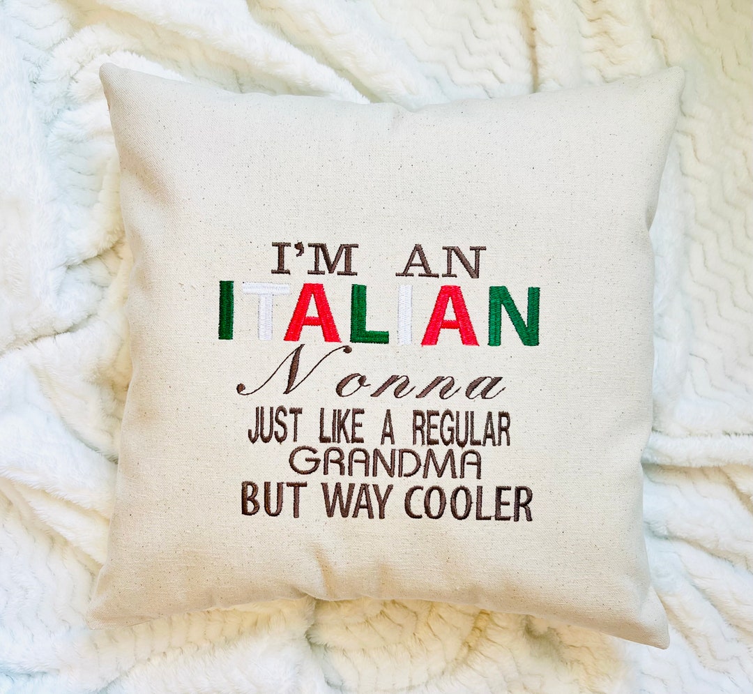 Italian Nonna Pillow, Italian Quote Gifts, Nonna Grandma Home Decor ...