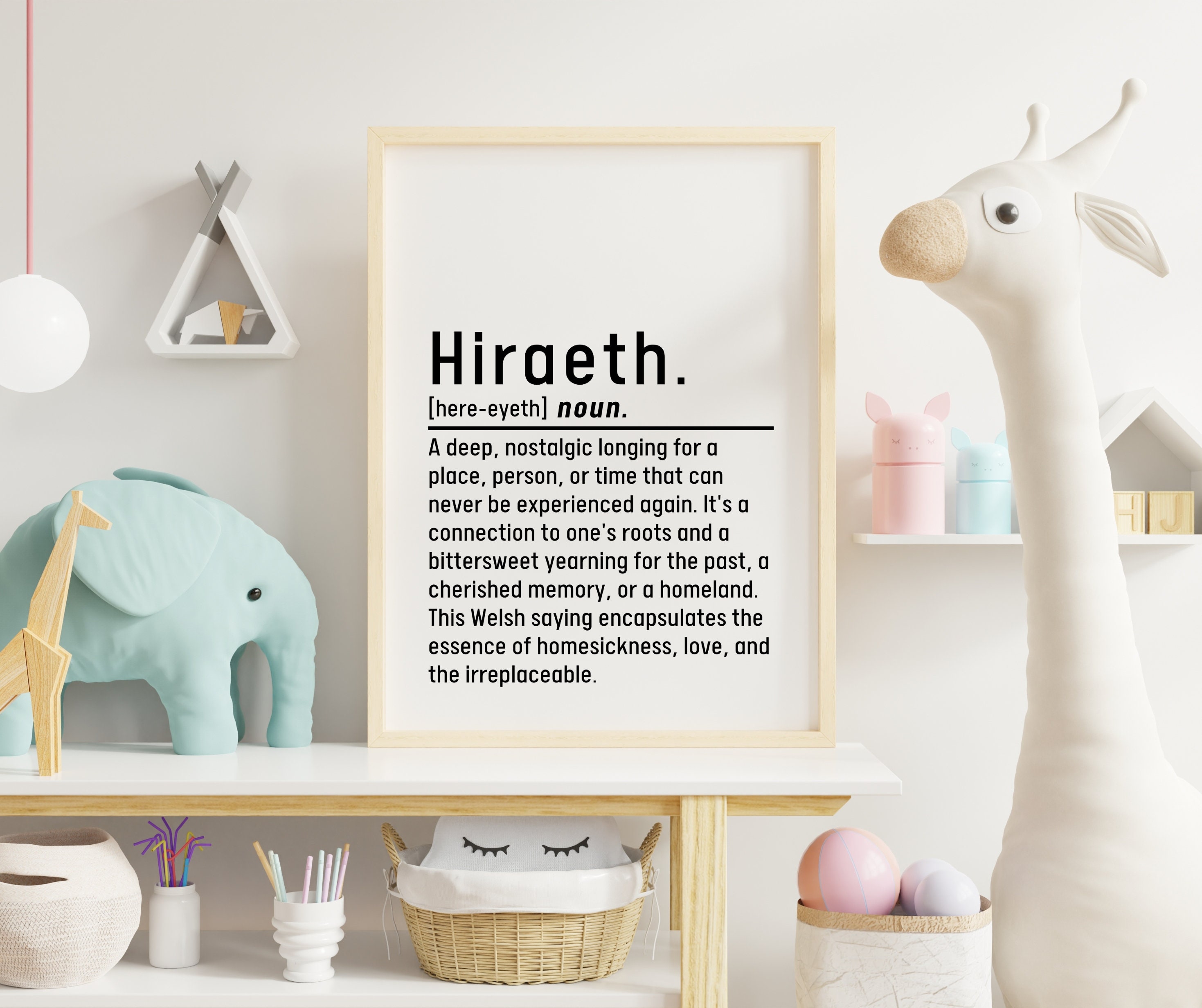 Hiraeth Definition, Welsh Saying Print Gift, Welsh Gifts, Welsh Prints ...