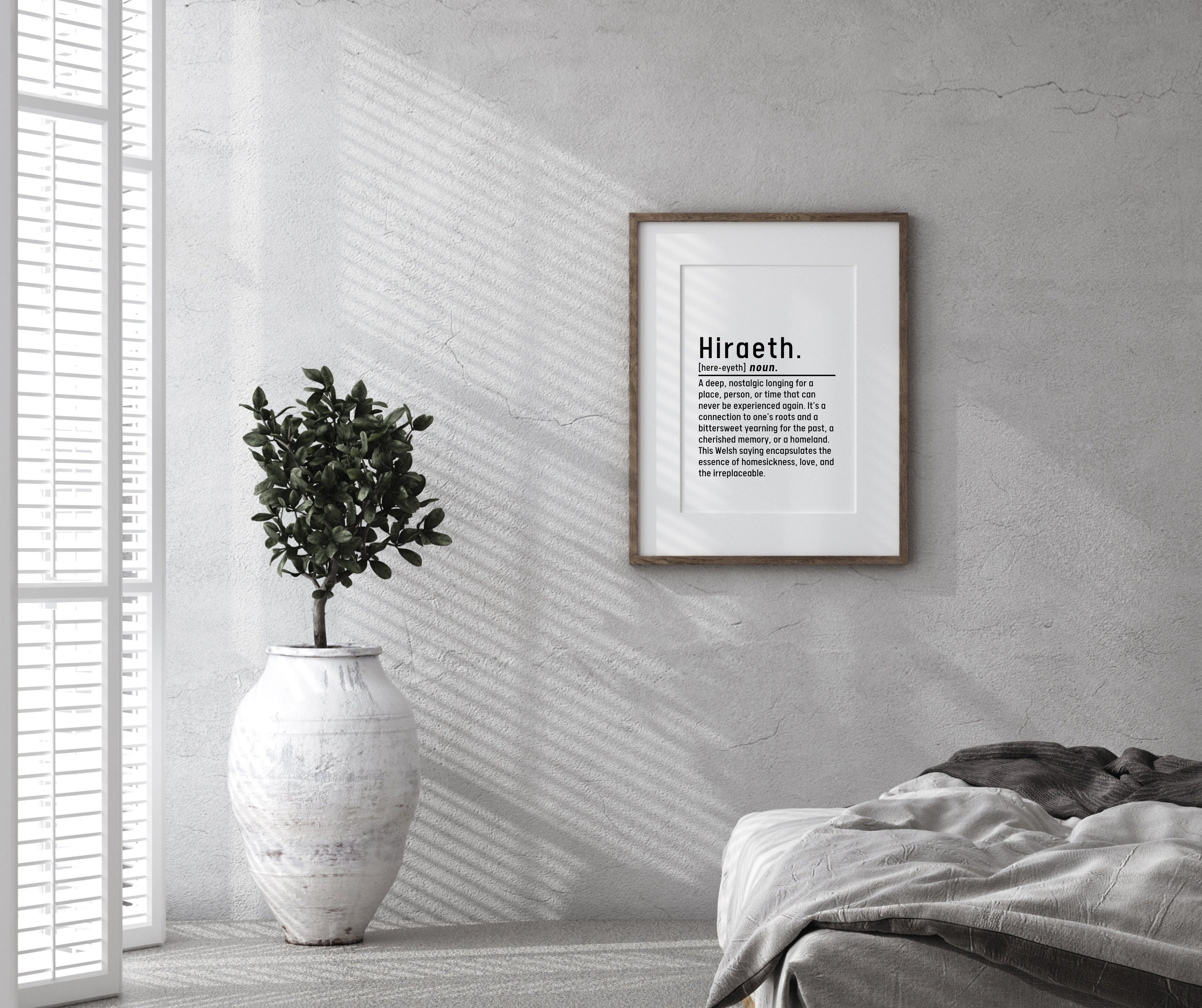 Hiraeth Definition, Welsh Saying Print Gift, Welsh Gifts, Welsh Prints ...