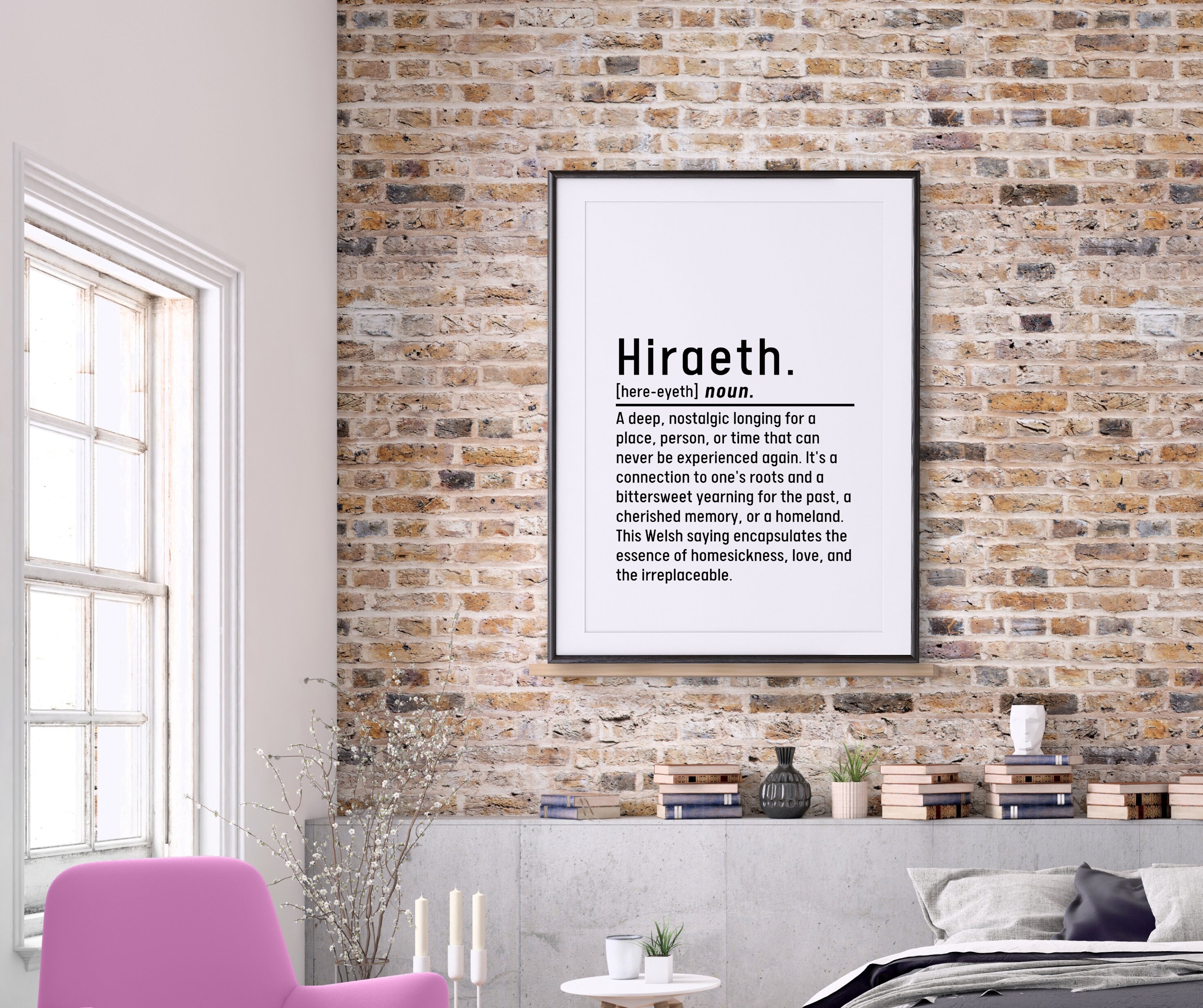 Hiraeth Definition, Welsh Saying Print Gift, Welsh Gifts, Welsh Prints ...