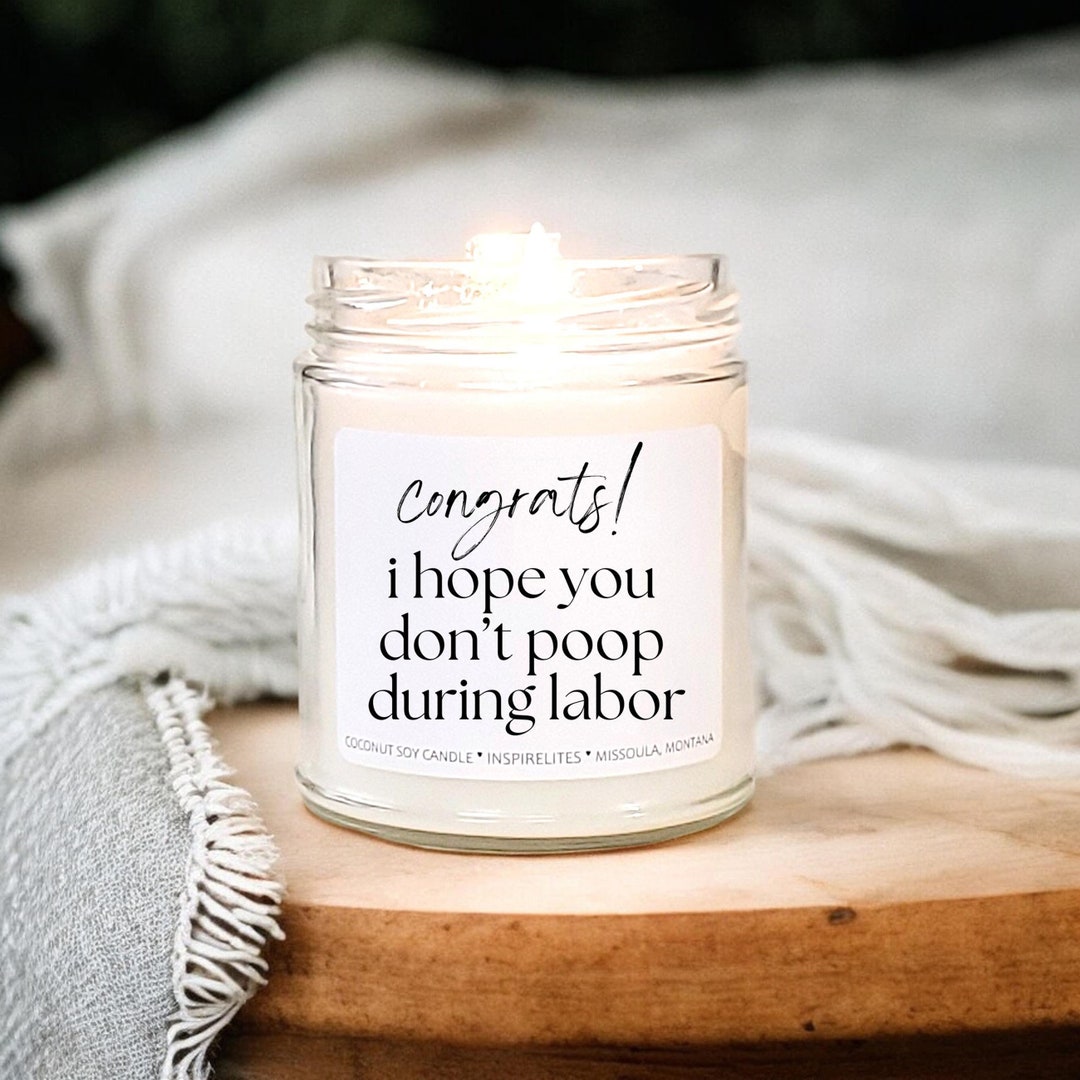 Hope You Don't Poop During Labor Pregnancy Gift Box Funny Baby Shower ...