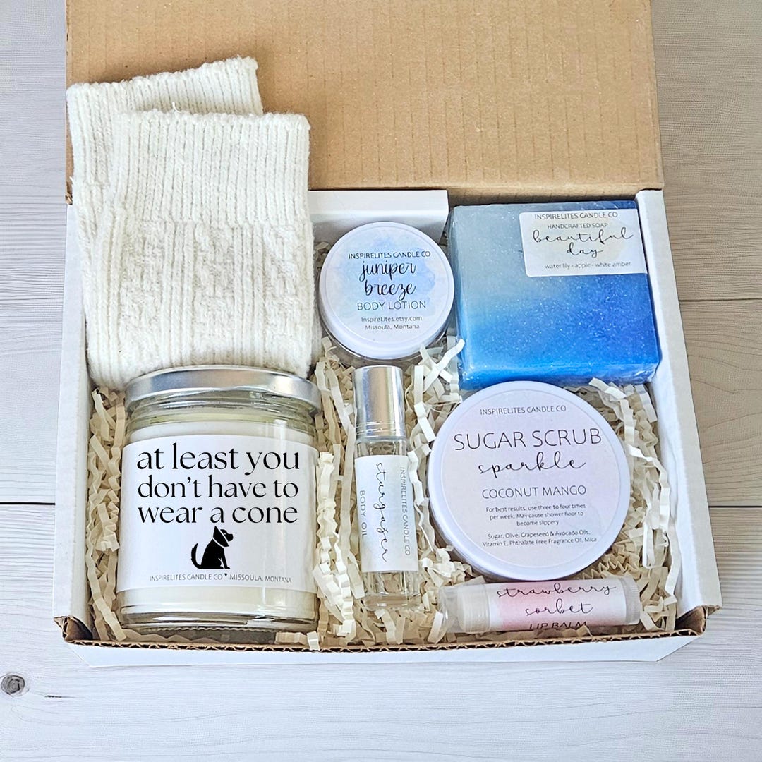 Funny Get Well Gift Set - Spa Gift Box With Candle - Get Well Soon Gift ...