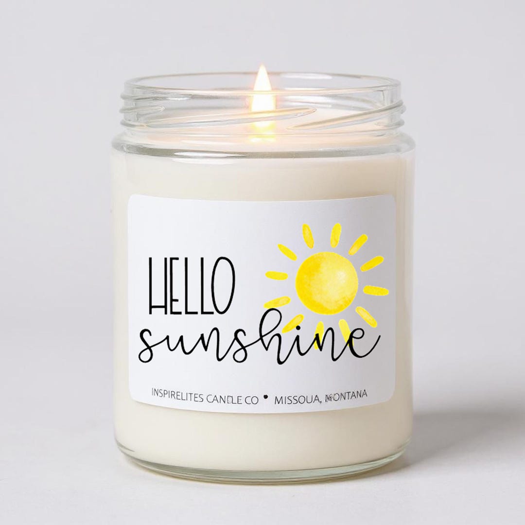 Hello Sunshine Candle: Get Well Gift Thinking of You - Etsy
