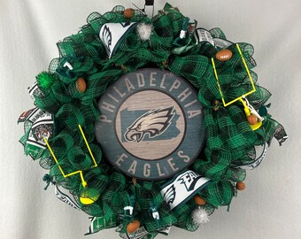 Philadelphia Eagles Football Wreath Fly Eagles Fly - Etsy