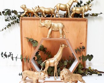 Safari Metallic Gold Animals - Etsy