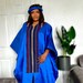 Blue Mikado Bubu With Aso Oke Design - Etsy UK