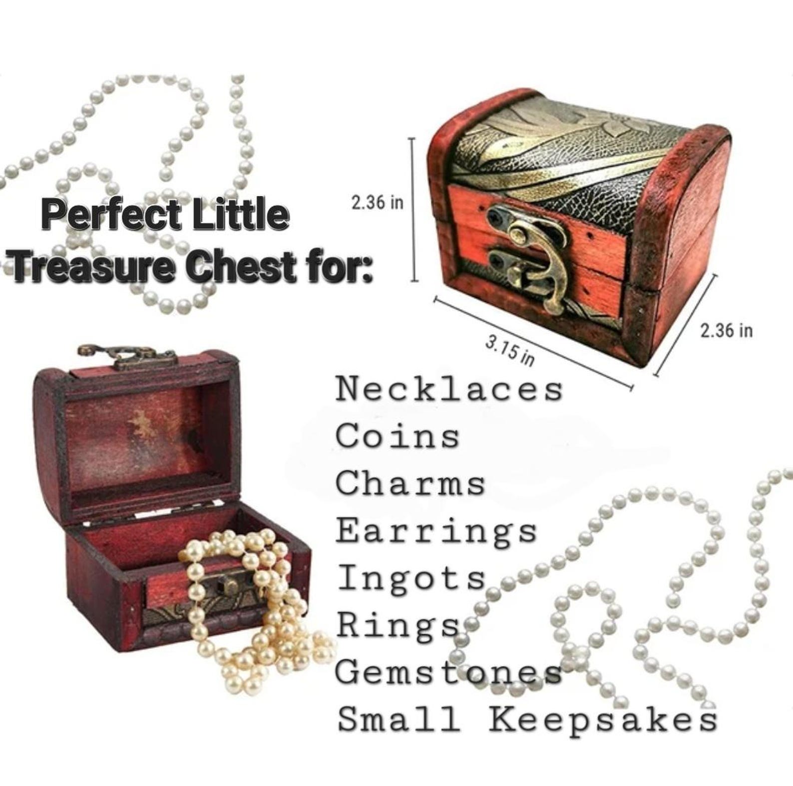 FULL PIRATE Treasure Chest! Metal Pirate Coins! Charms! Nautical Decor ...