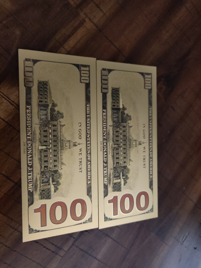 PACK of 5 HOLOGRAPHIC Gold Foil 100 Bill Poker Money Novelty Gift ...