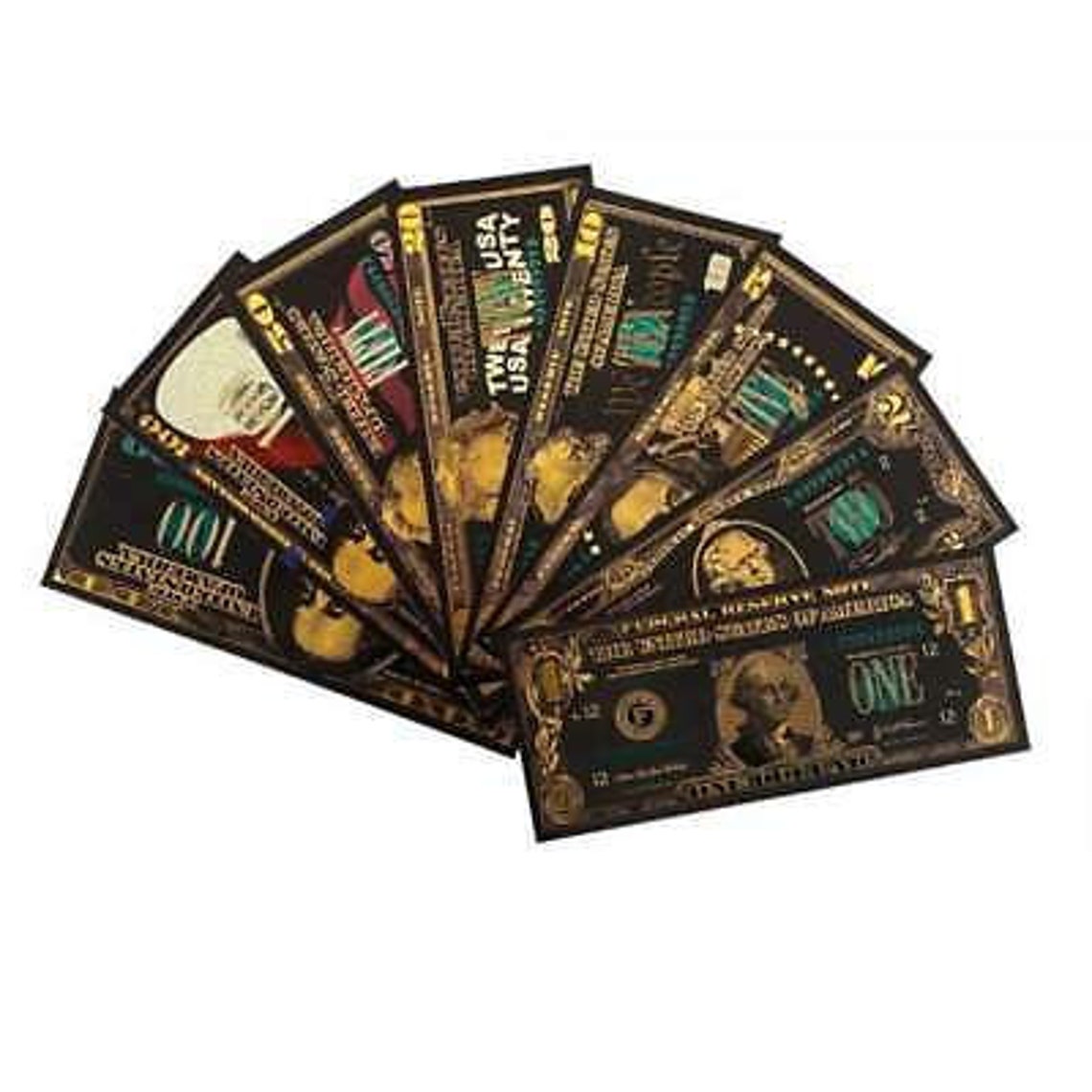 Holographic Gold Foil US Currency Set - Commemorative Collector's Gift ...