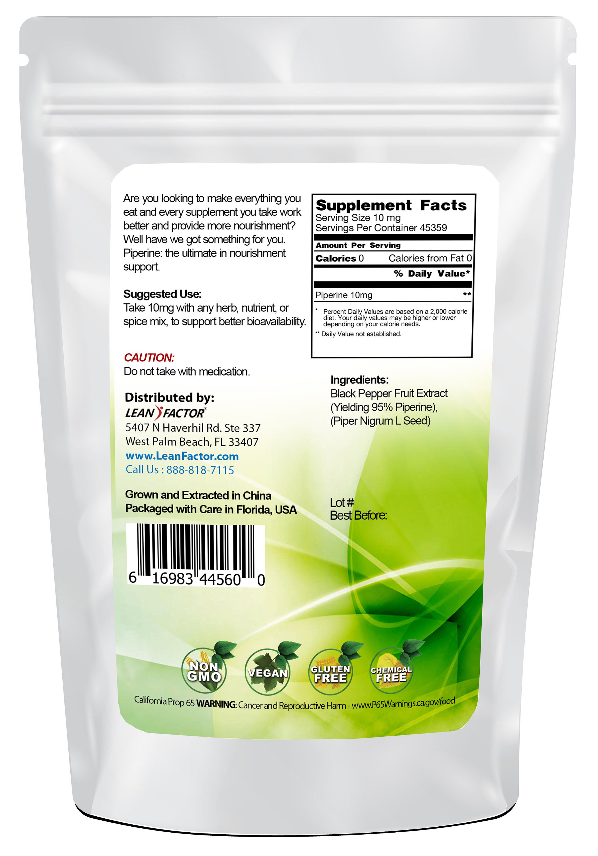 Piperine Powder (black Pepper Extract) - Etsy