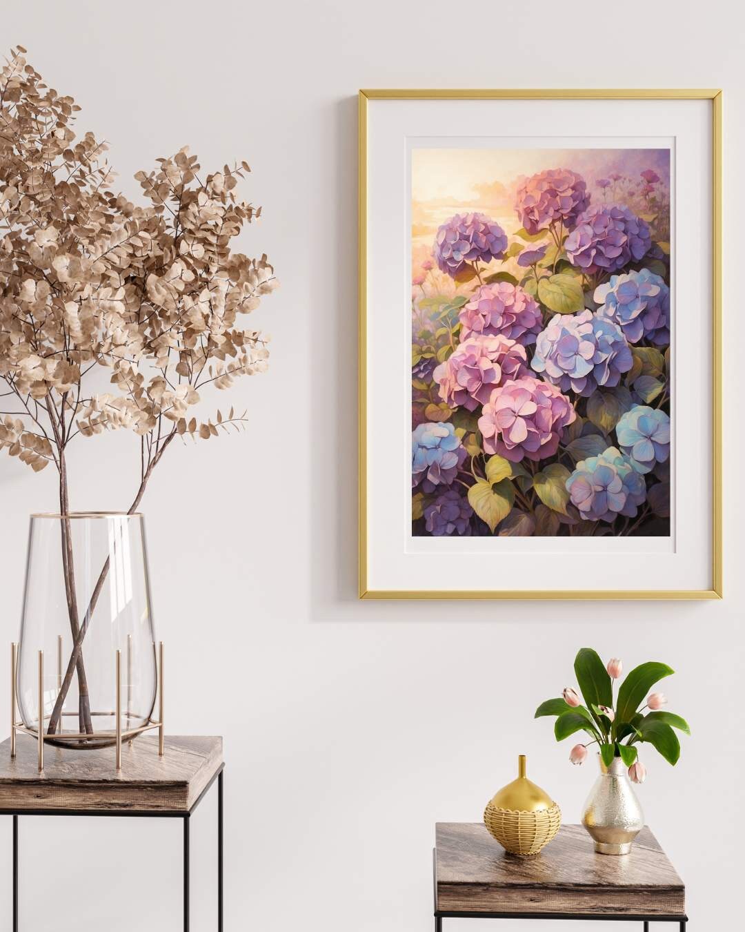 Hydrangea Flowers Wall Art Printable, Hydrangea Flowers Poster Digital ...