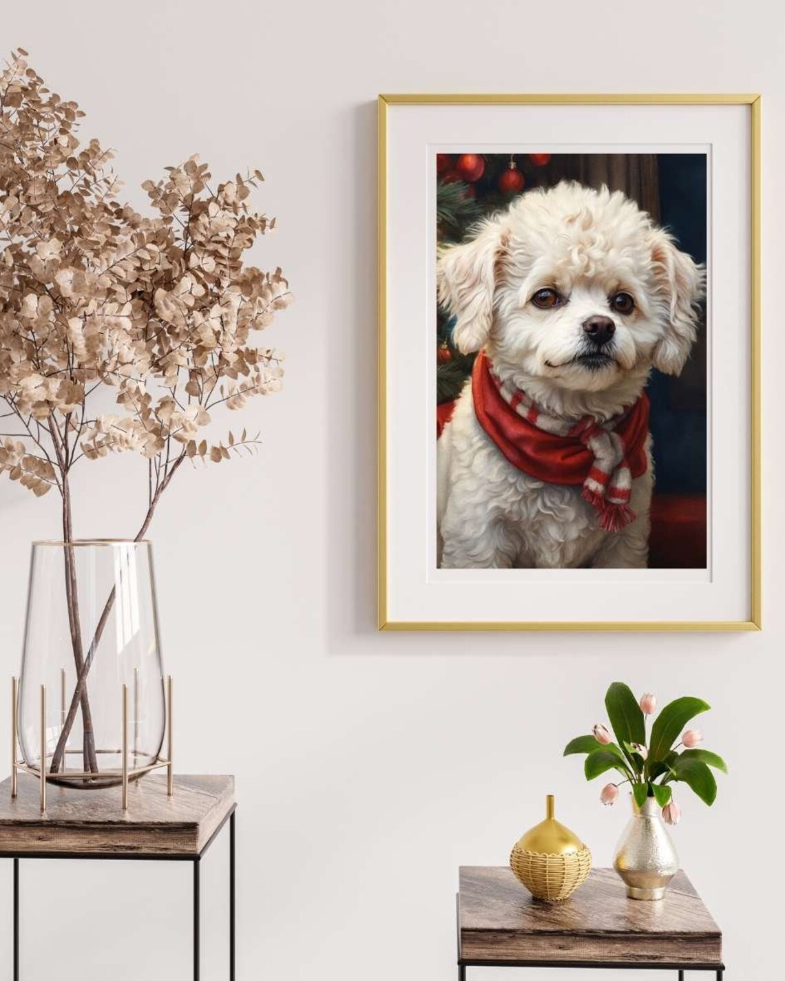 Christmas Bichon Frisé Christmas Art Digital Download, Christmas Bichon ...