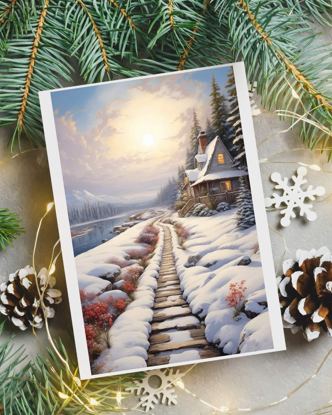 Christmas Pathway Home Christmas Art Digital Download, Christmas ...