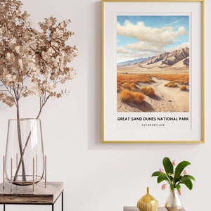 Great Sand Dunes National Park Art Printable, National Park Travel ...