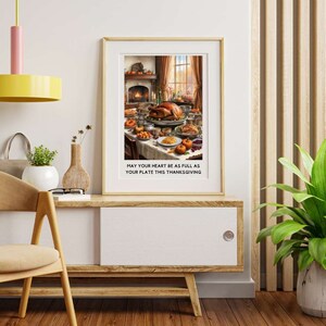 THANKSGIVING Art Printable, THANKSGIVING Poster Digital Download, Fall ...