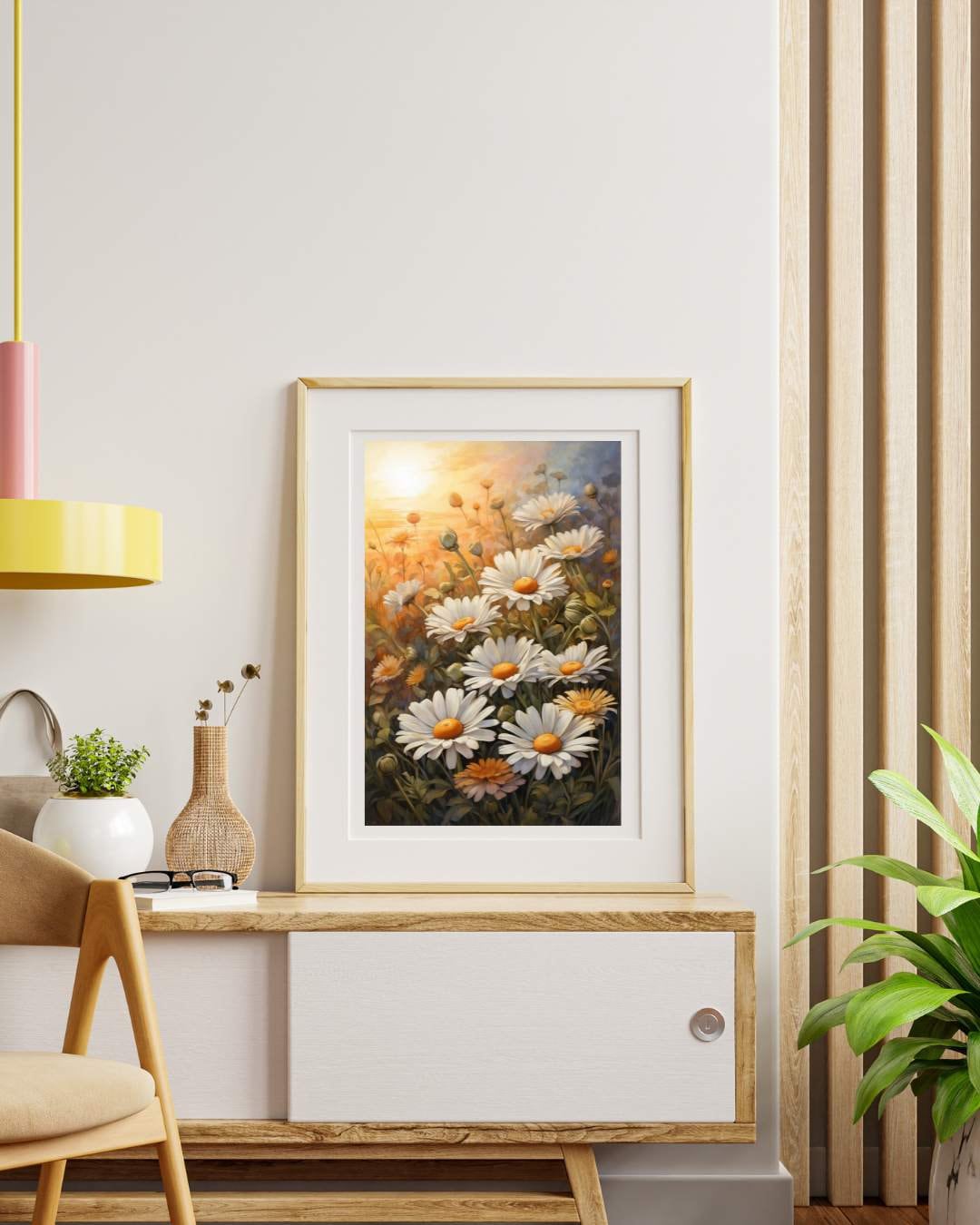 Daisy Flowers Wall Art Printable, White Flowers Poster Digital Download ...