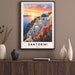 Santorini Sunset Art Printable, Santorini Travel Poster Digital ...
