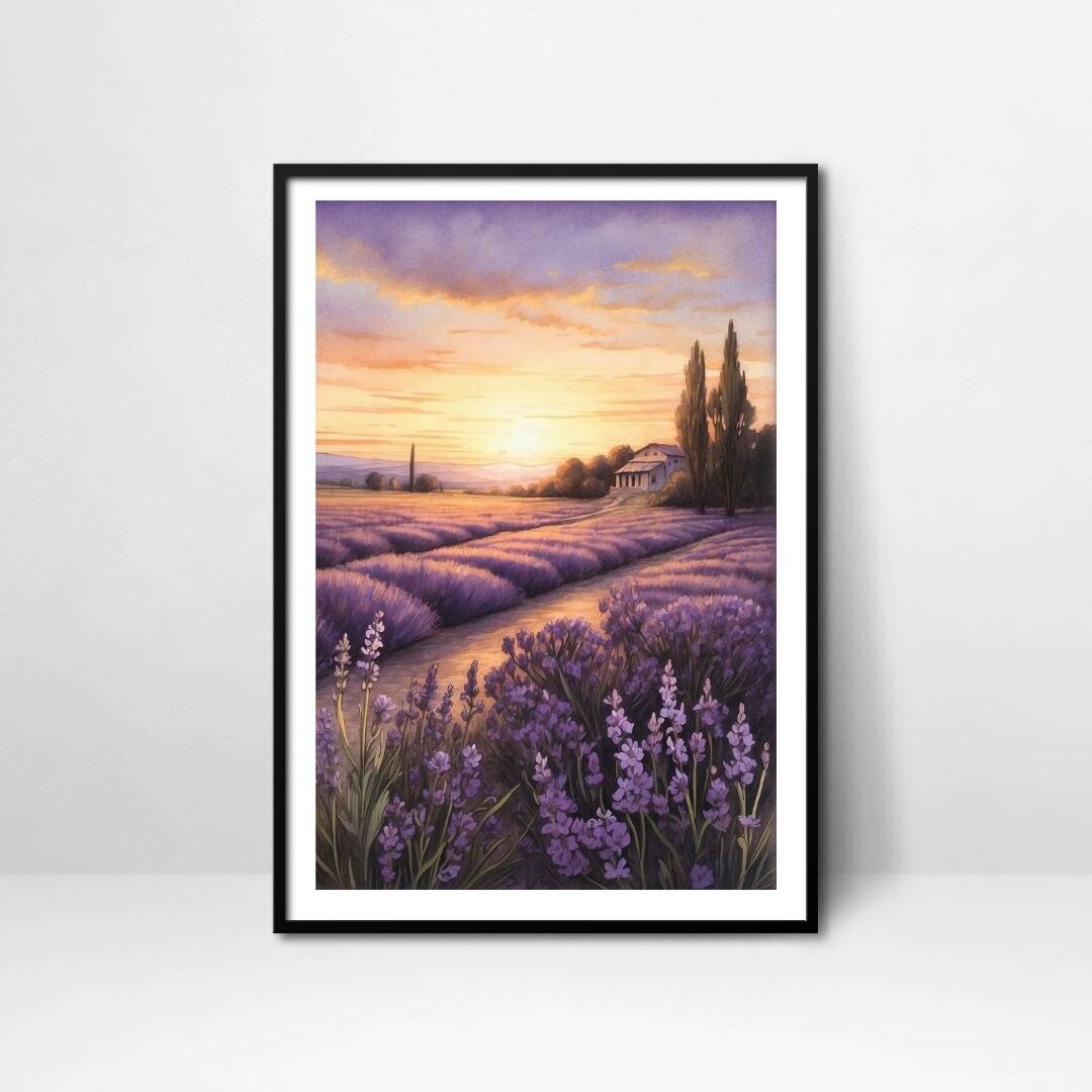 Lavender Flowers Wall Art Printable Lavender Flowers Poster - Etsy