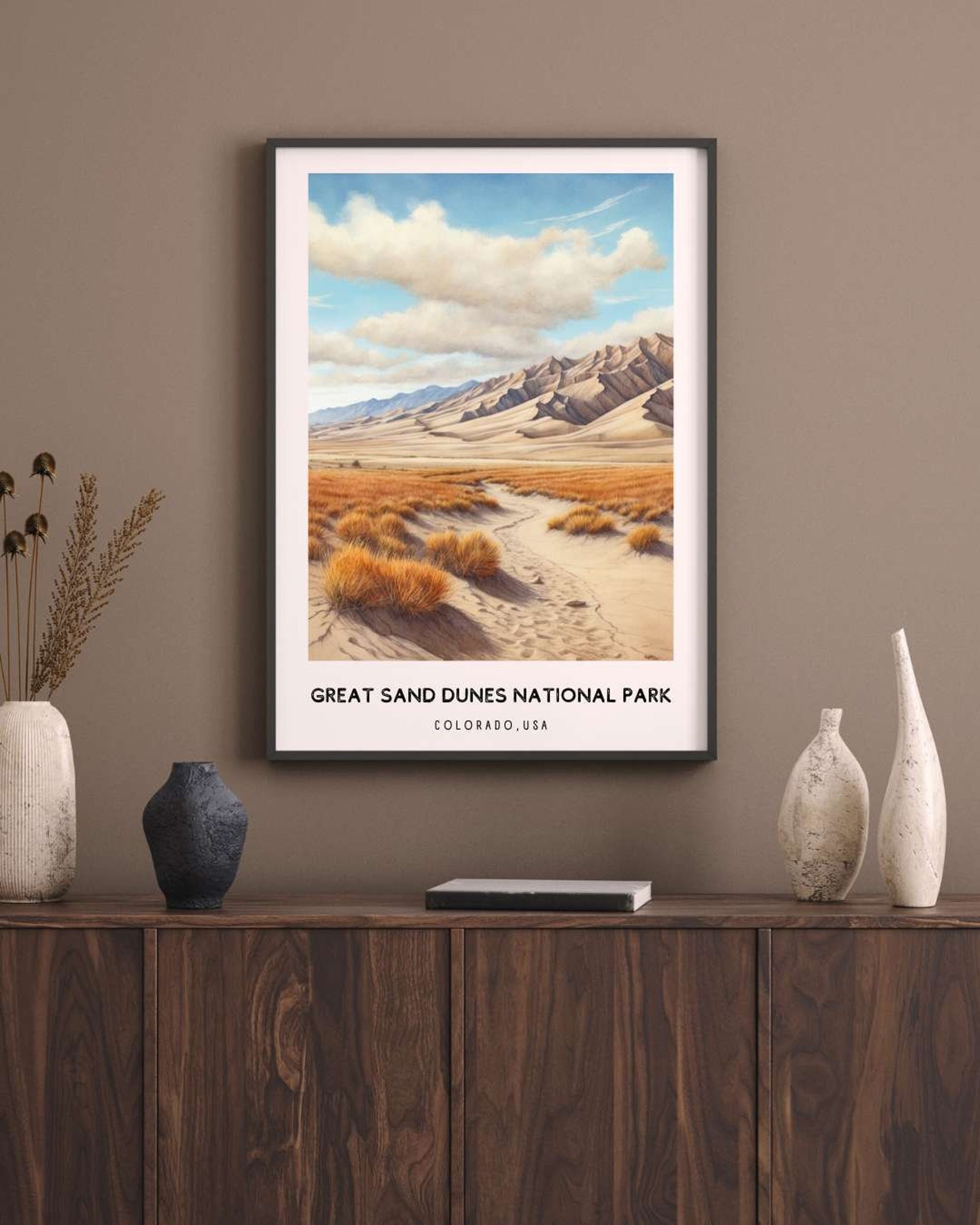 Great Sand Dunes National Park Art Printable, National Park Travel ...