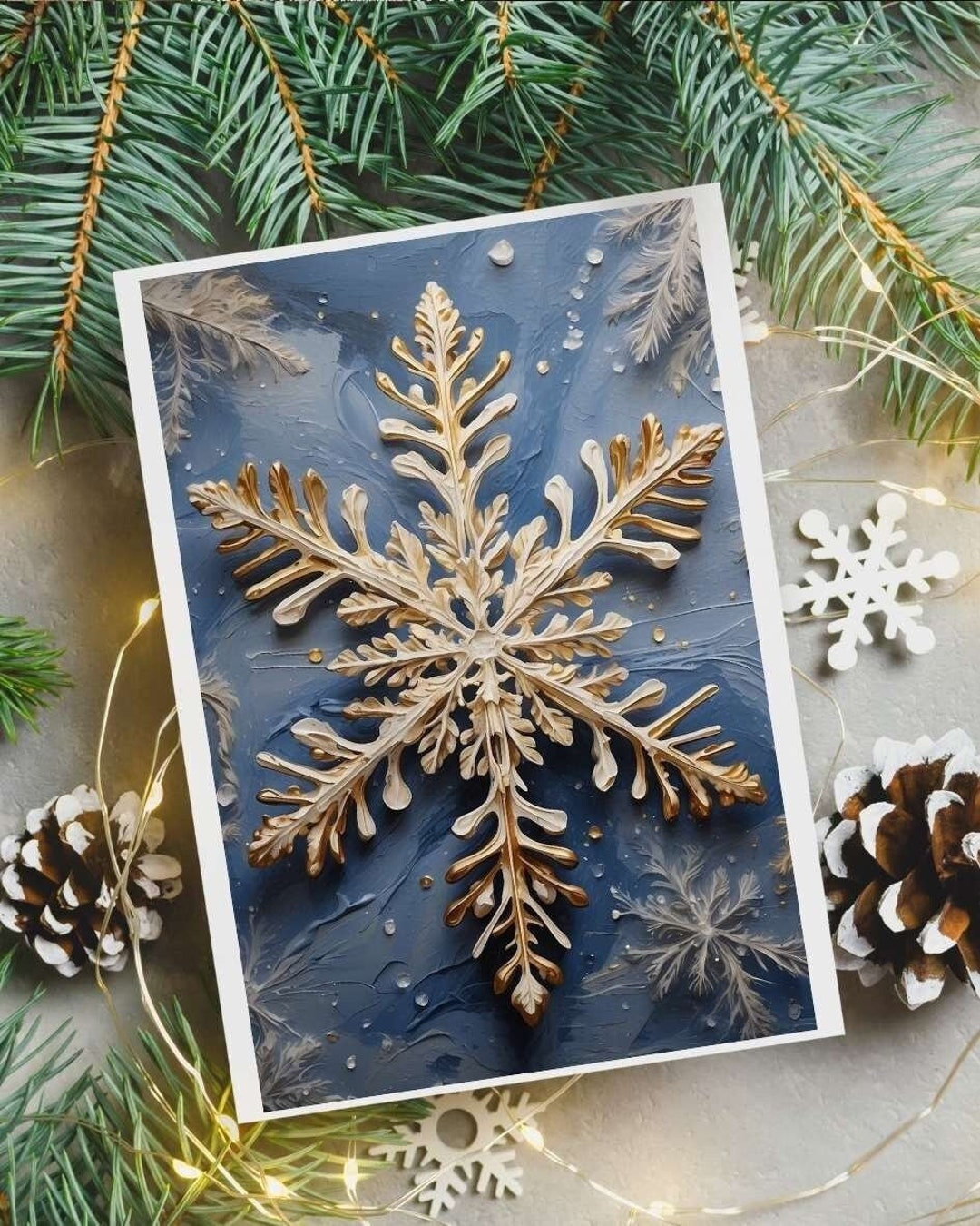 Snowflake Painting Digital Download, Winter Snowflake Paint Printable ...