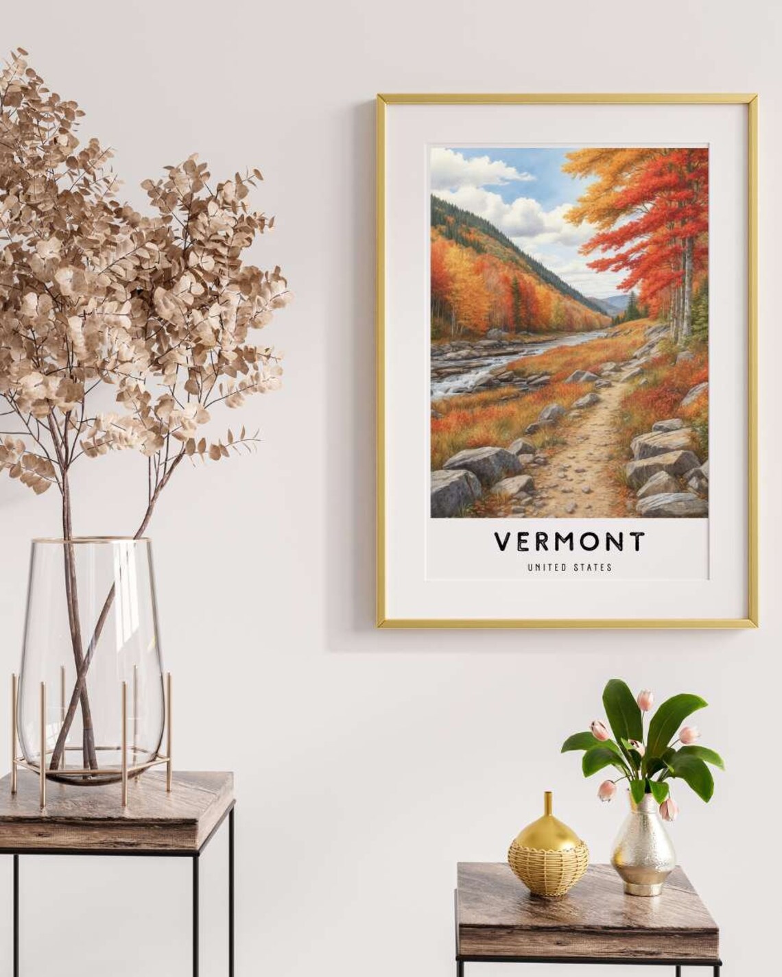 Fall Foliage Art Printable Vermont Fall Foliage Poster - Etsy