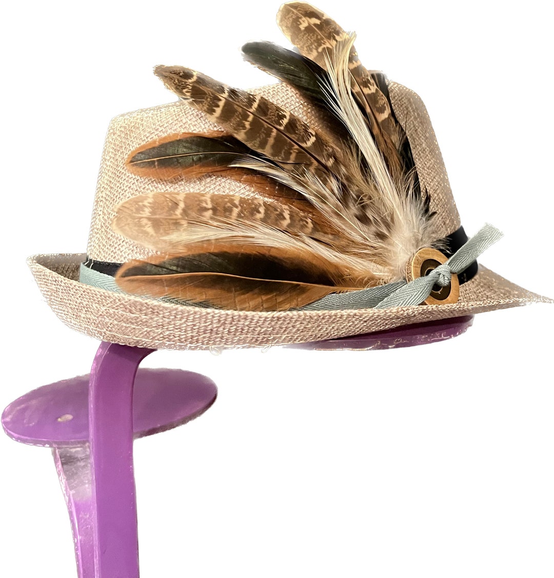 Women’s Fedora Feather Hat - Etsy