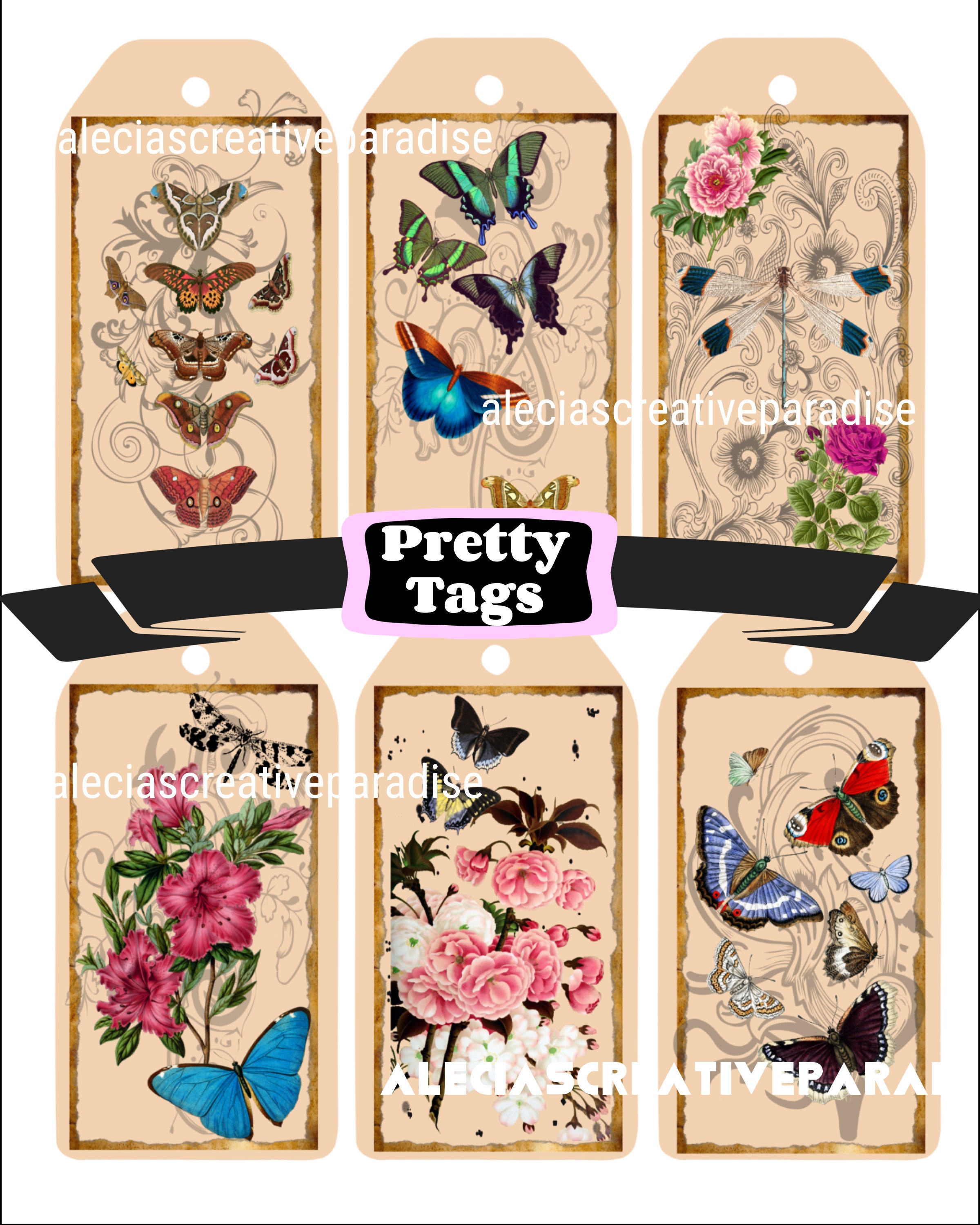 Simple Pretty Tags for Many Uses in Junk Journals - Etsy