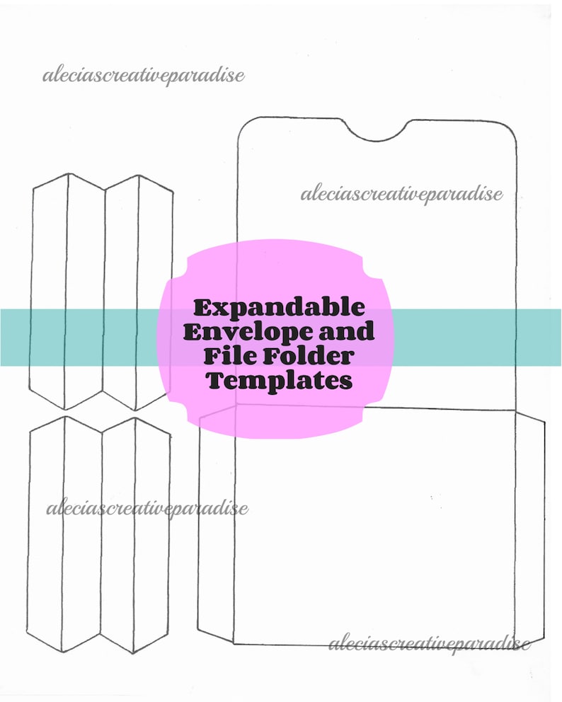 New Expandable Envelope And Small File Folder Templates For Etsy